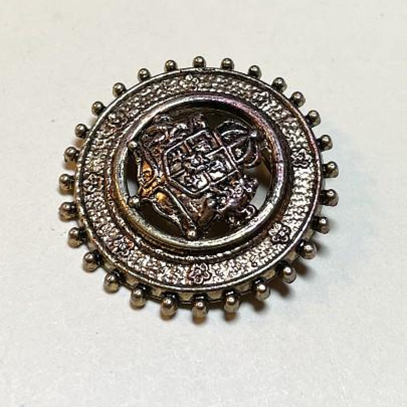 Lion Crest Brooch - Etsy
