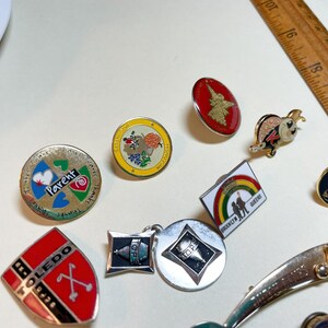Lot of 15 Vintage Novelty, Souvenir, Club Pins and One Pendant, Bowling ...