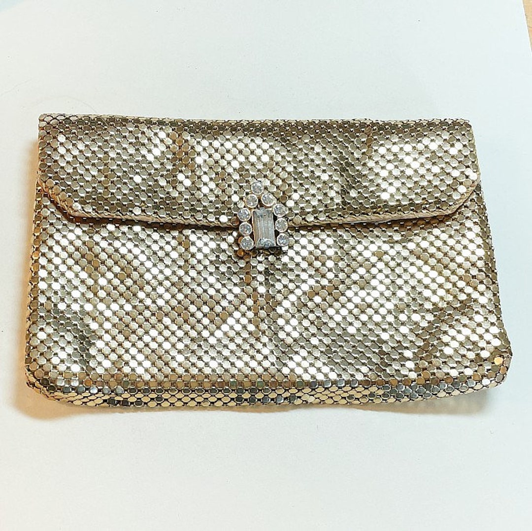 Vintage Metal Mesh Envelope Clutch Evening Bag From Whiting and Davis ...