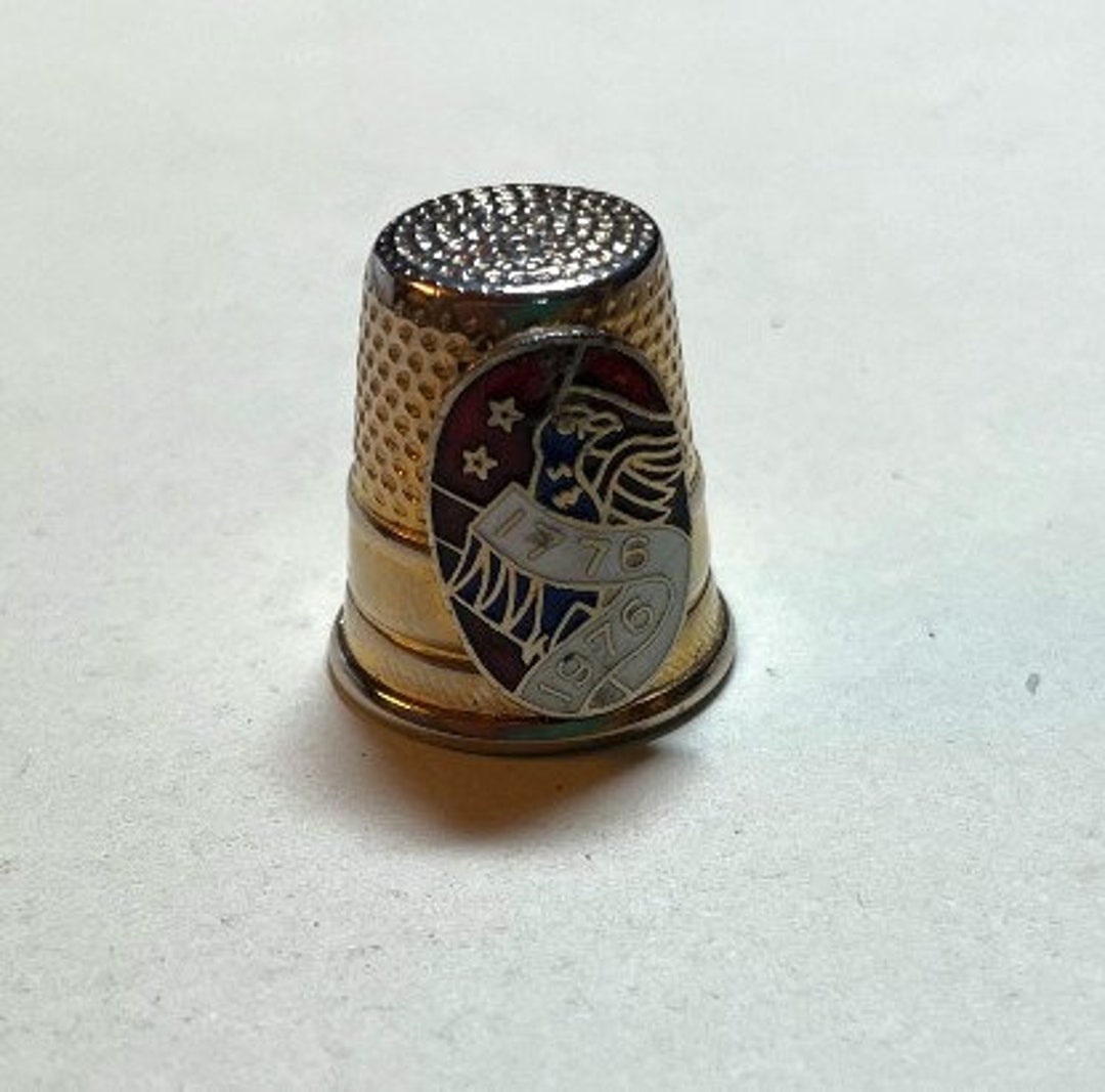 Vintage Collectible Sewing Thimble, US Bicentennial 1776-1976, Vernon ...