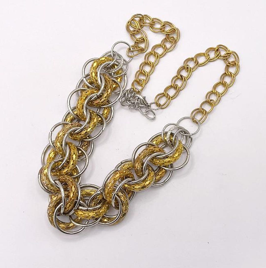 Vintage Heavy Chain Necklace, 20 to 22 Inches Long, Goldtone and ...