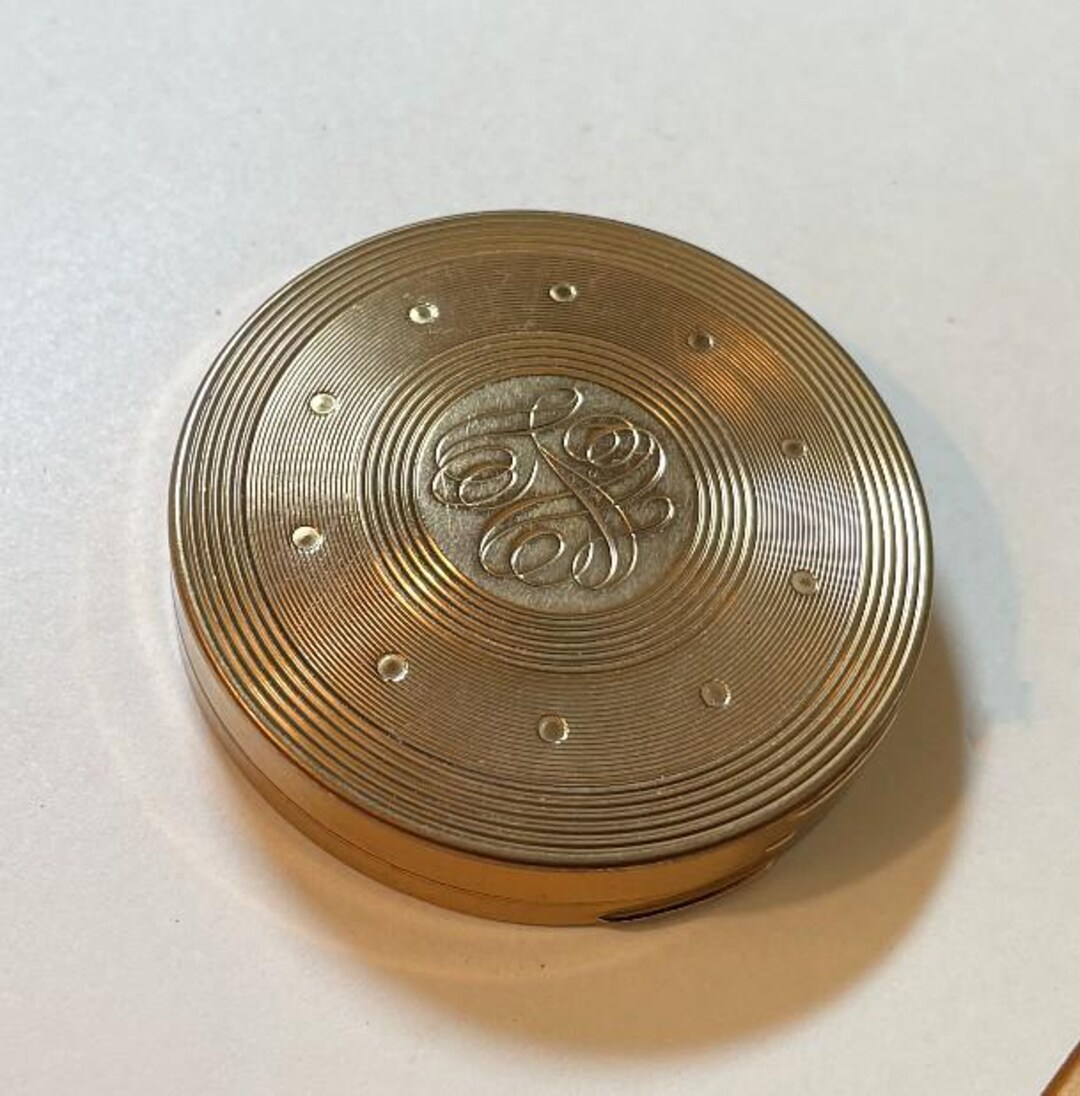 Vintage Powder Compact From the Fuller Brush Company, Goldtone Metal ...