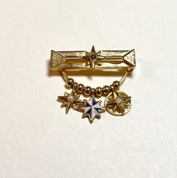 Vintage Avon Presidents Club brooch, goldtone metal b… - Gem
