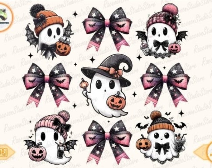 Boujee Coquette Ghost Collage Fall Dtf Transfer, Sublimation Transfer ...