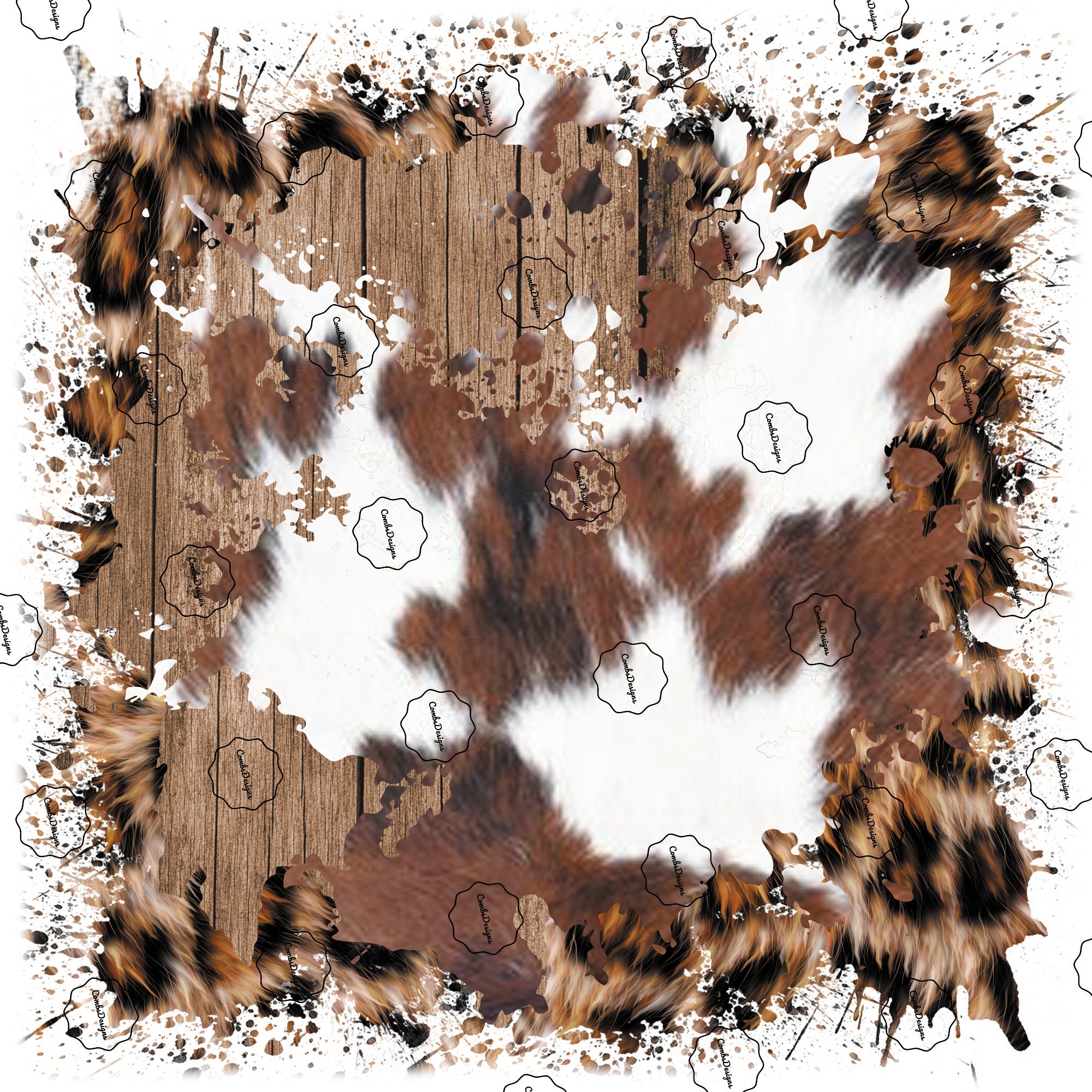 Ready to Press Heat Transfer Sublimation Design / Cow Print / - Etsy