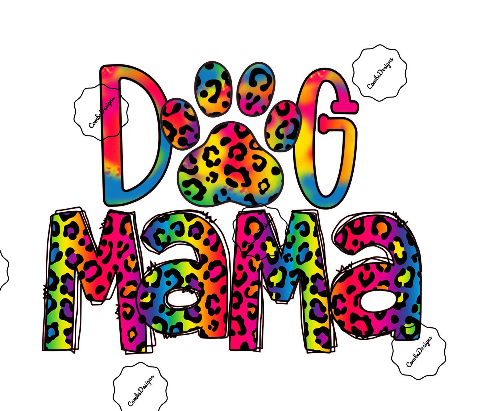 Ready to Press Heat Transfer Sublimation Design / Dog Mama / Dog Mom ...