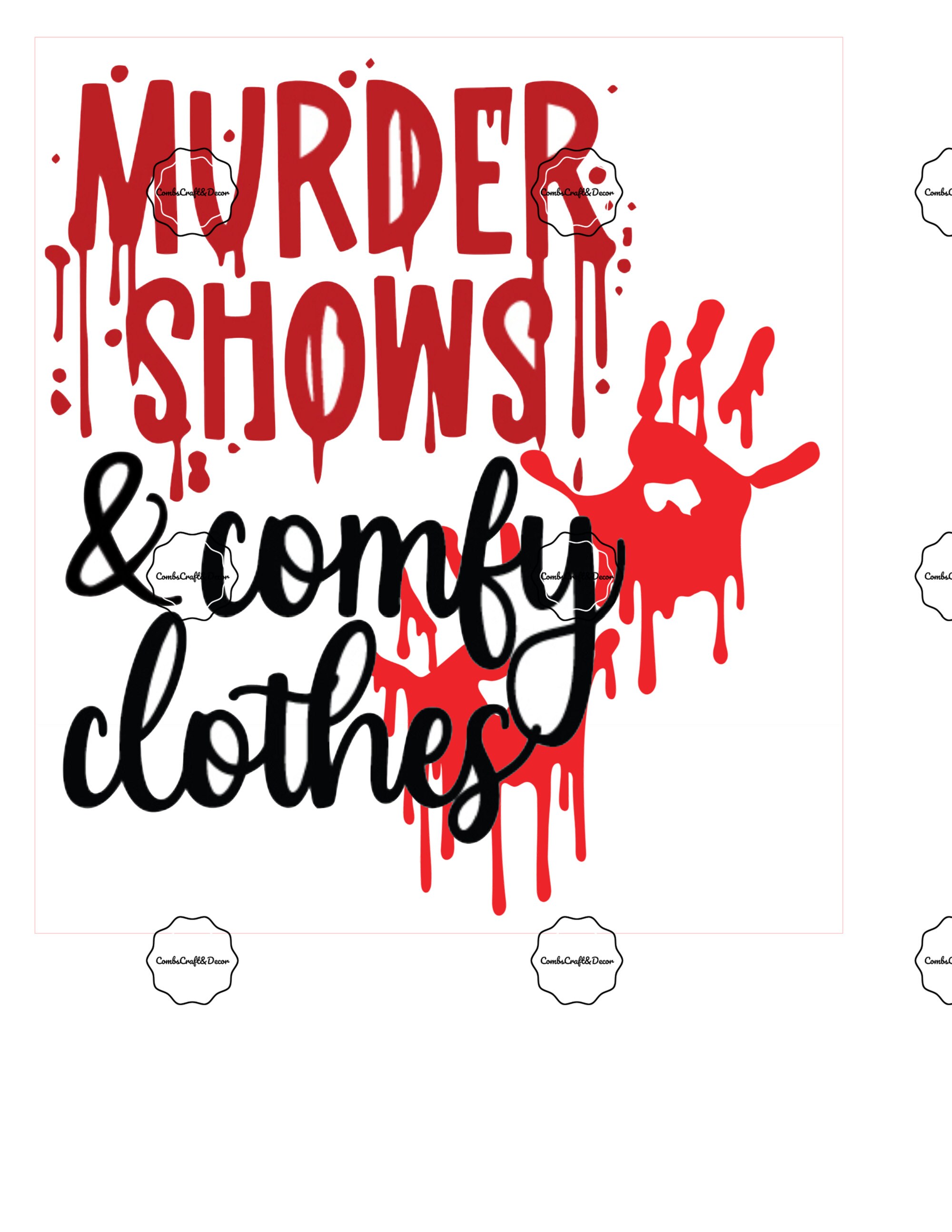 Murder Shows and Comfy Clothes / Ready to Press / Heat | Etsy
