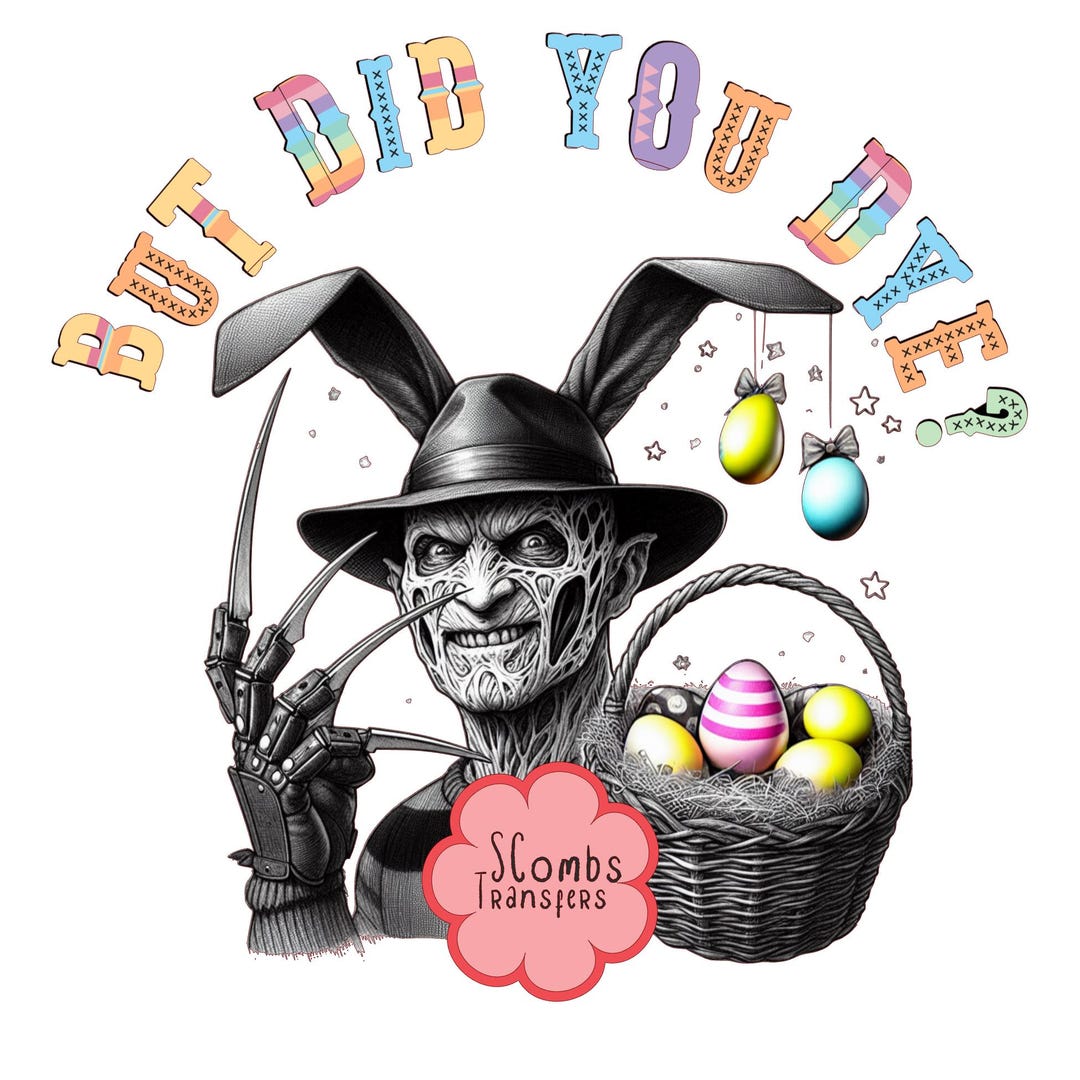 Easter Horror Dtf Transfer, Ready to Press Hot Peel Dtf Transfer ...