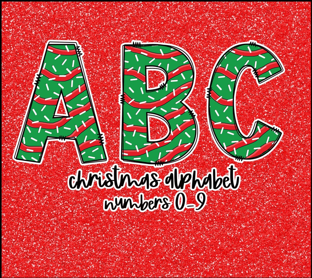 Christmas Alphabet PNG Christmas Letters Numbers Clipart Christmas Tree ...