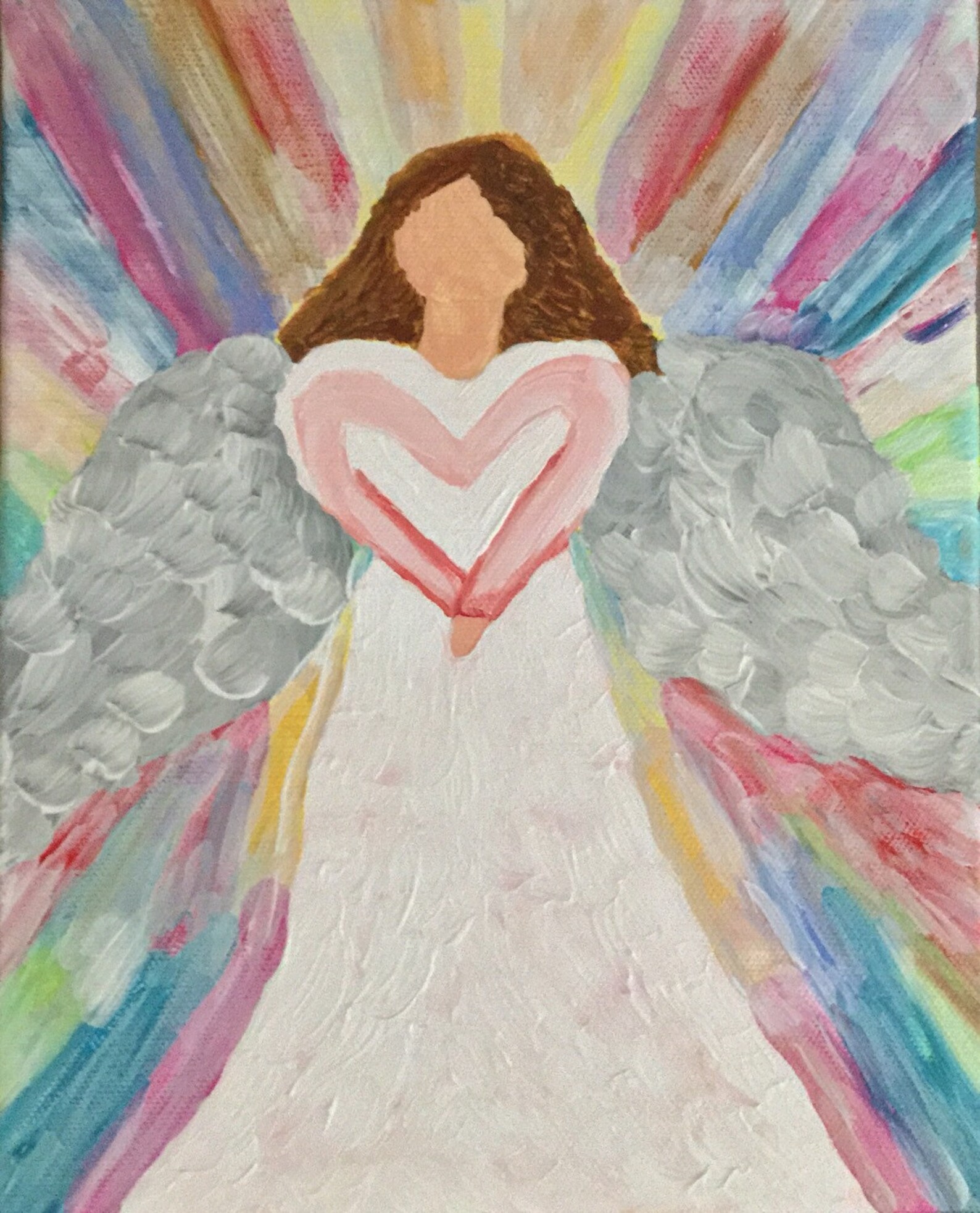 Religious Gift Angel Painting Christian Artwork Religious | Etsy