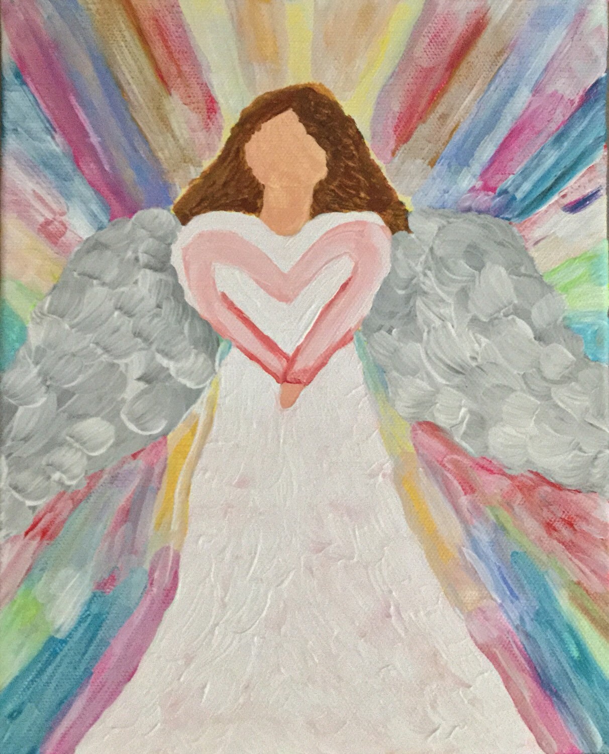 Religious Gift Angel Painting Christian Artwork Religious | Etsy