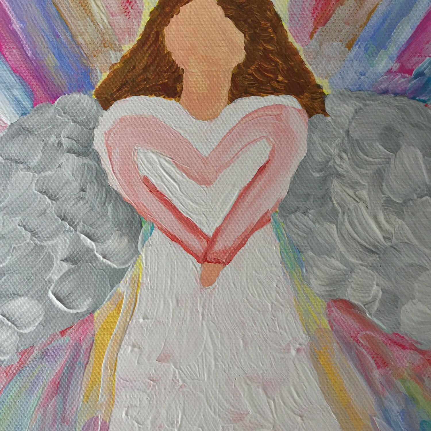 Religious Gift Angel Painting Christian Artwork Religious | Etsy