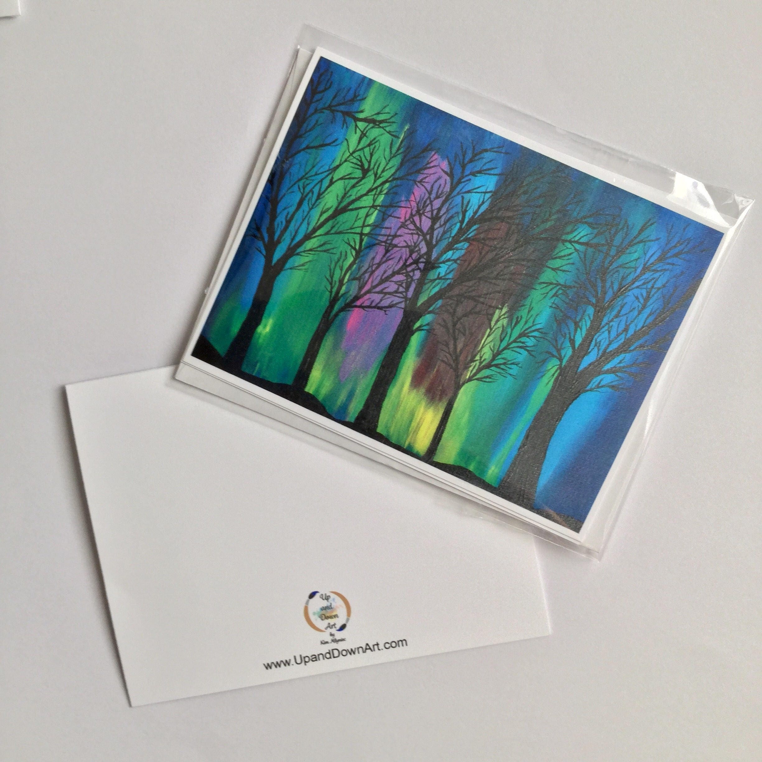 Set of Cards Northern Lights Cards All Occasion Cards Cards - Etsy