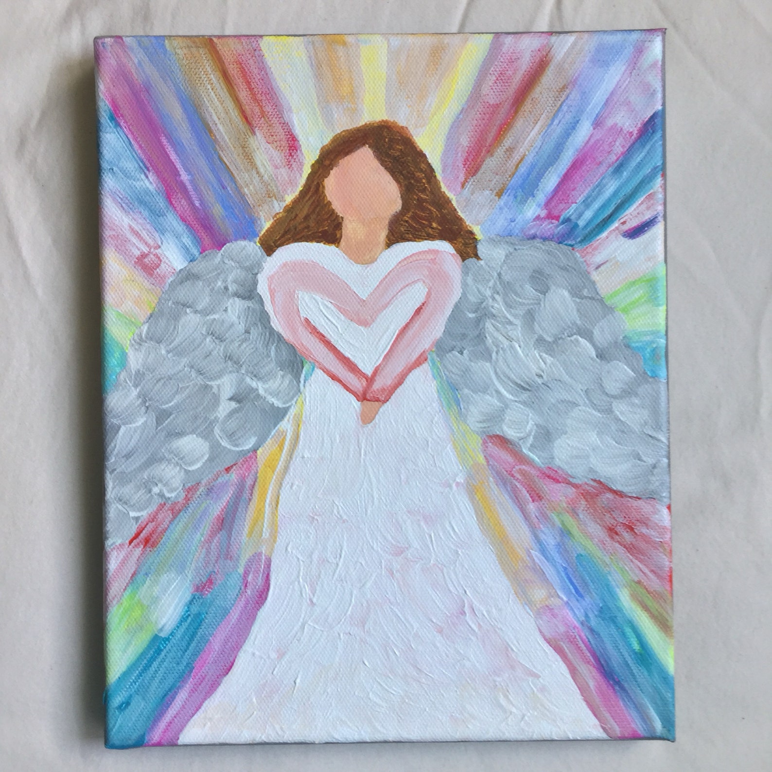 Religious Gift Angel Painting Christian Artwork Religious | Etsy