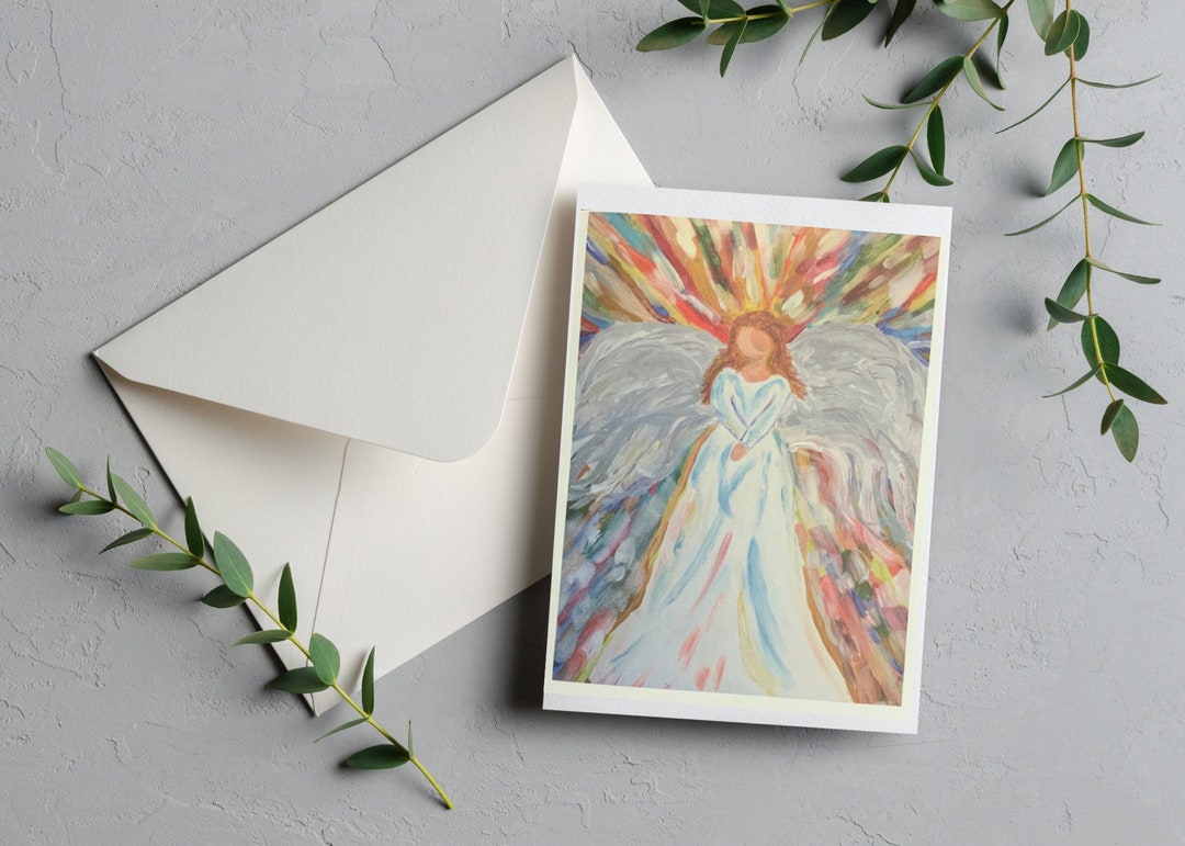 Religious Note Cards, Baptism Cards, Angel Cards, Handmade Christian ...