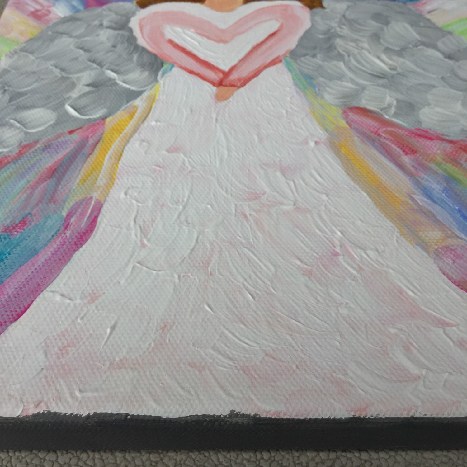 Religious Gift Angel Painting Christian Artwork Religious | Etsy