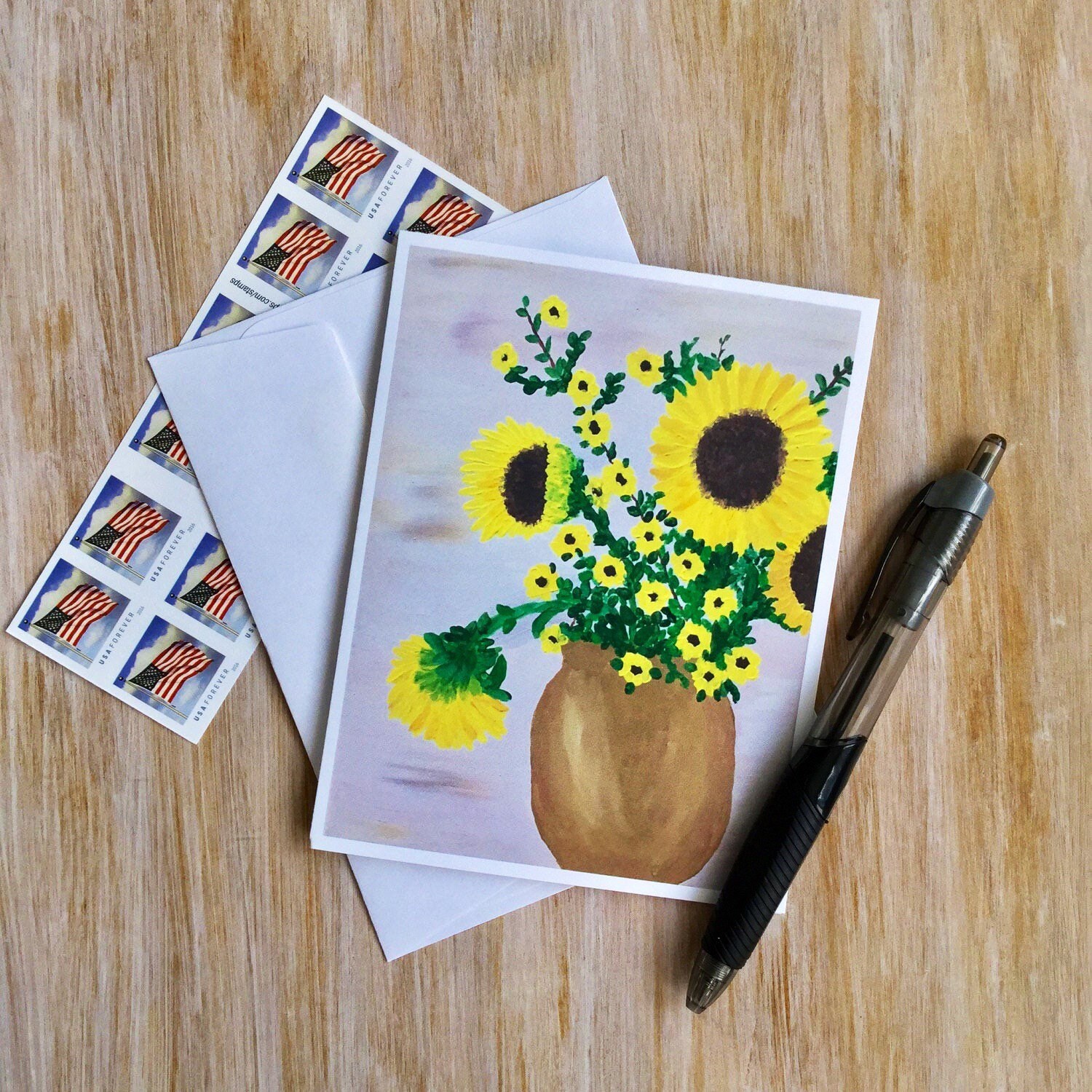 Greeting Cards Sunflower Note Cards Handmade Cards All | Etsy