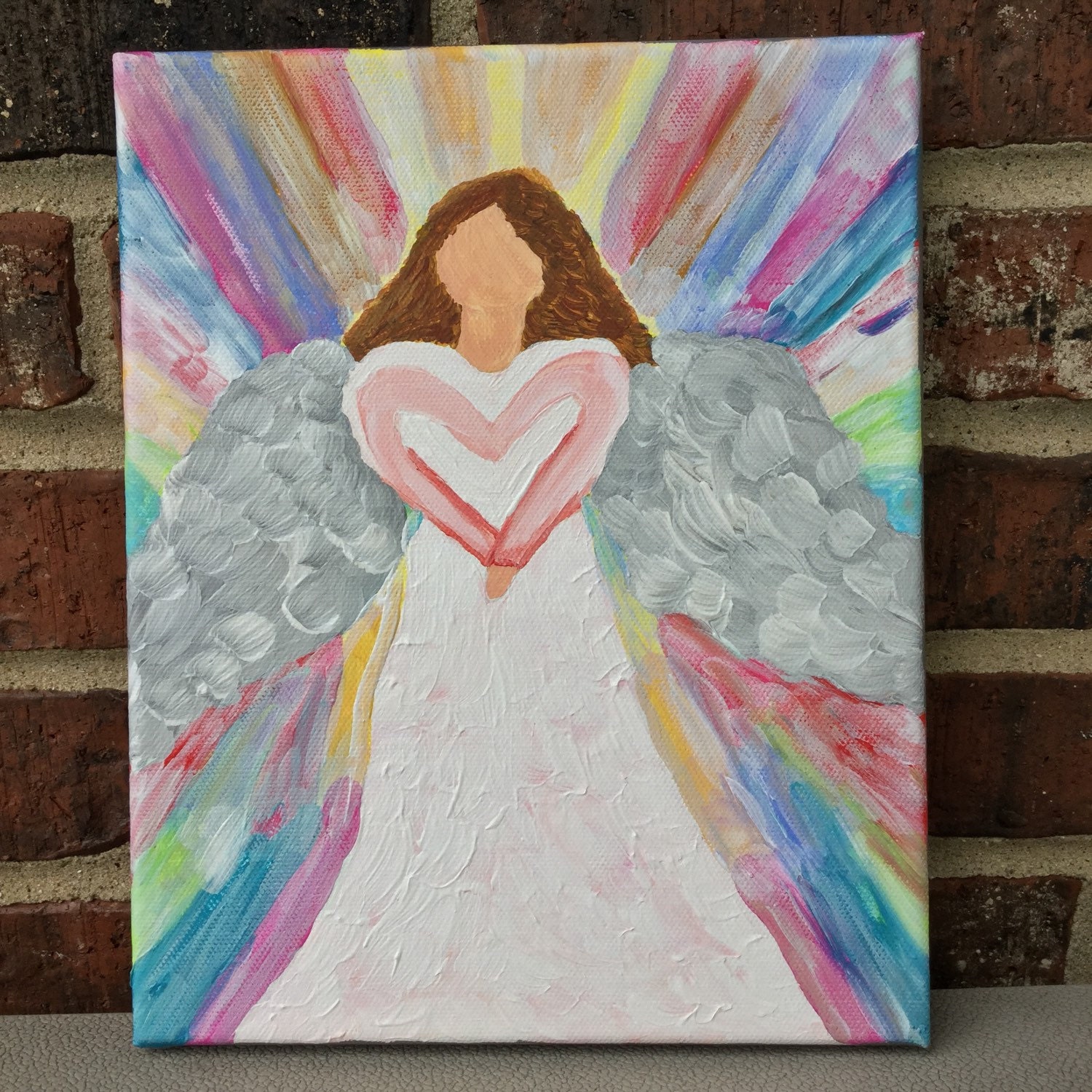 Religious Gift Angel Painting Christian Artwork Religious | Etsy