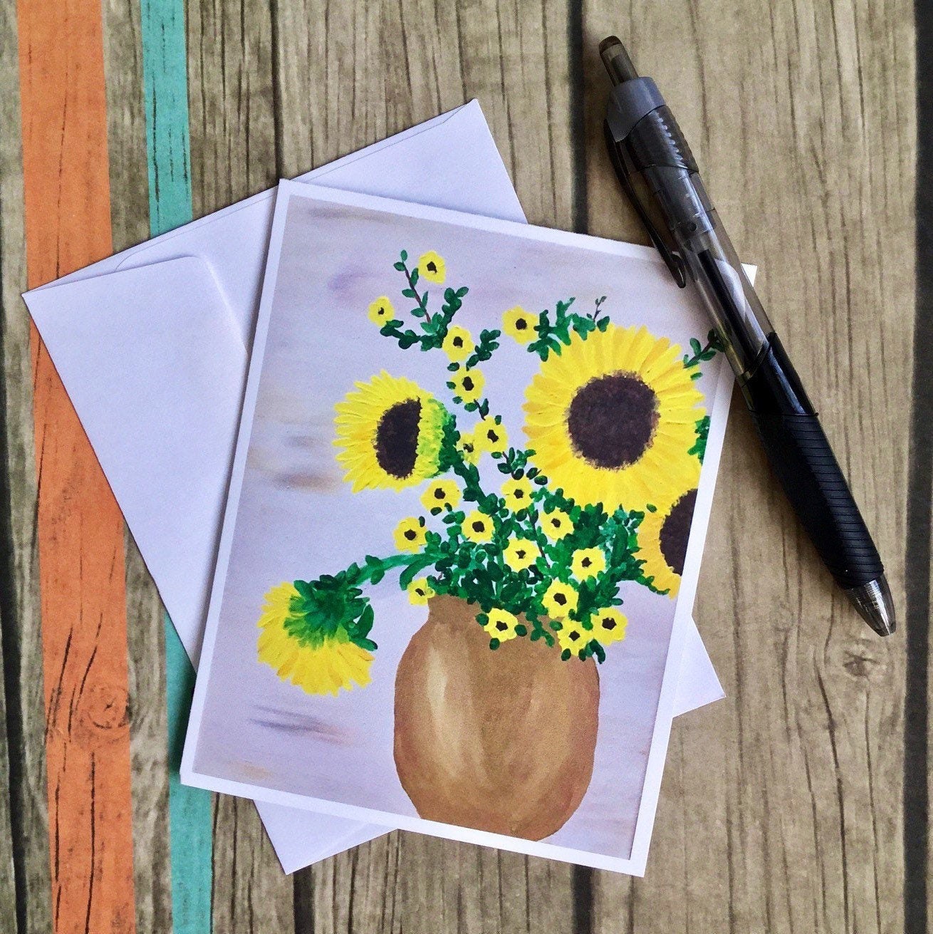 Greeting Cards Sunflower Note Cards Handmade Cards All | Etsy