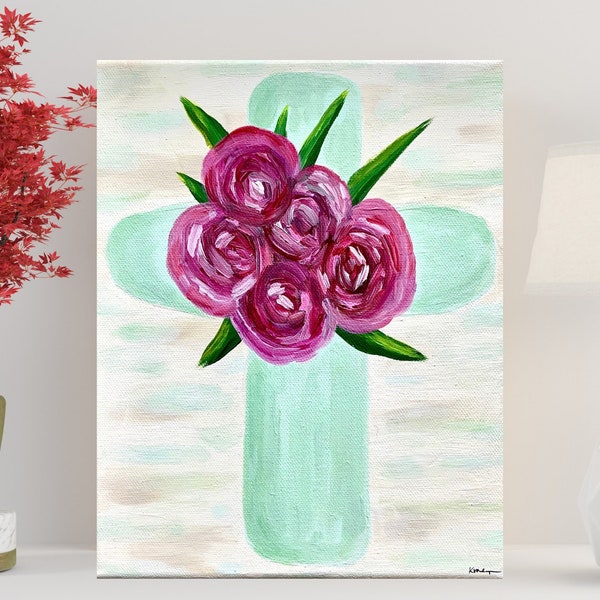 Easter Cross Painting - Etsy