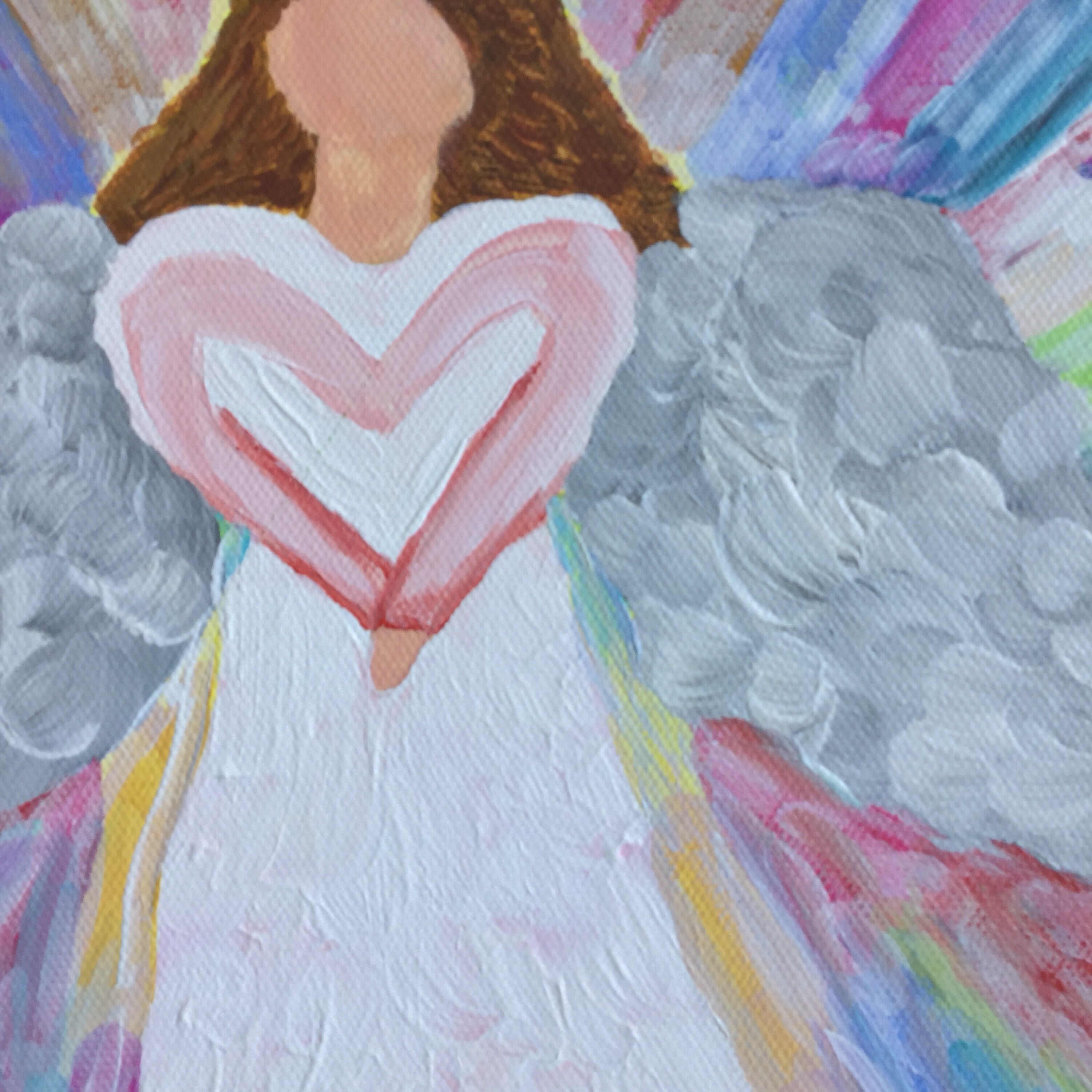 Religious Gift Angel Painting Christian Artwork Religious | Etsy