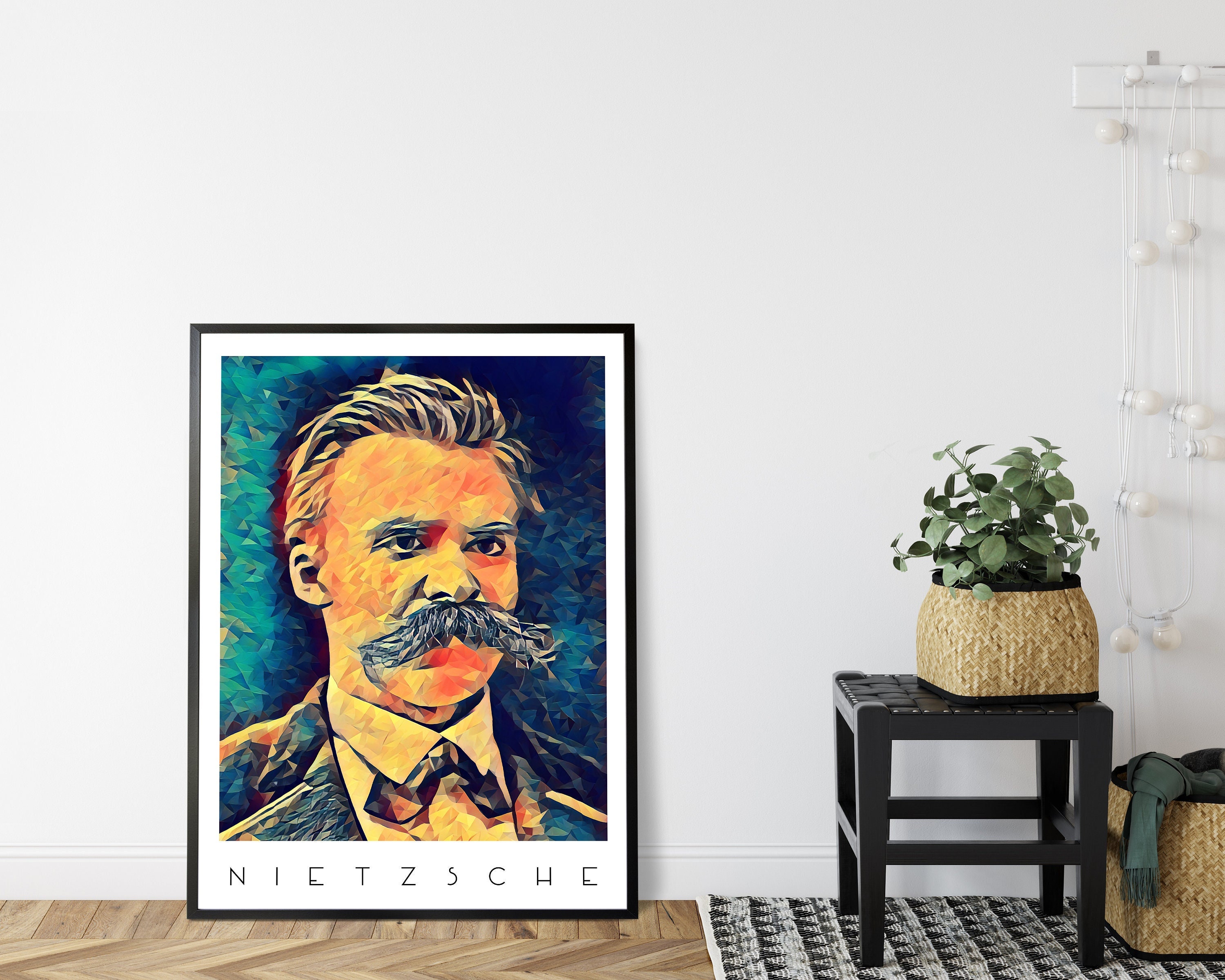 Friedrich Nietzsche Poster Philosophy Print Philosopher Wall Art ...