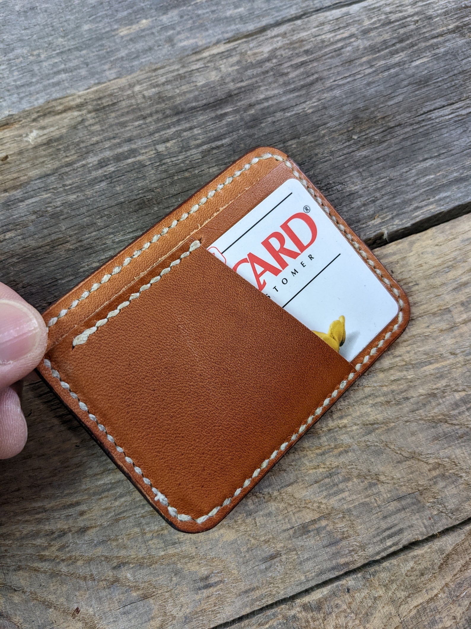 Hand Tooled Leather Front Pocket Wallet With Western Floral - Etsy