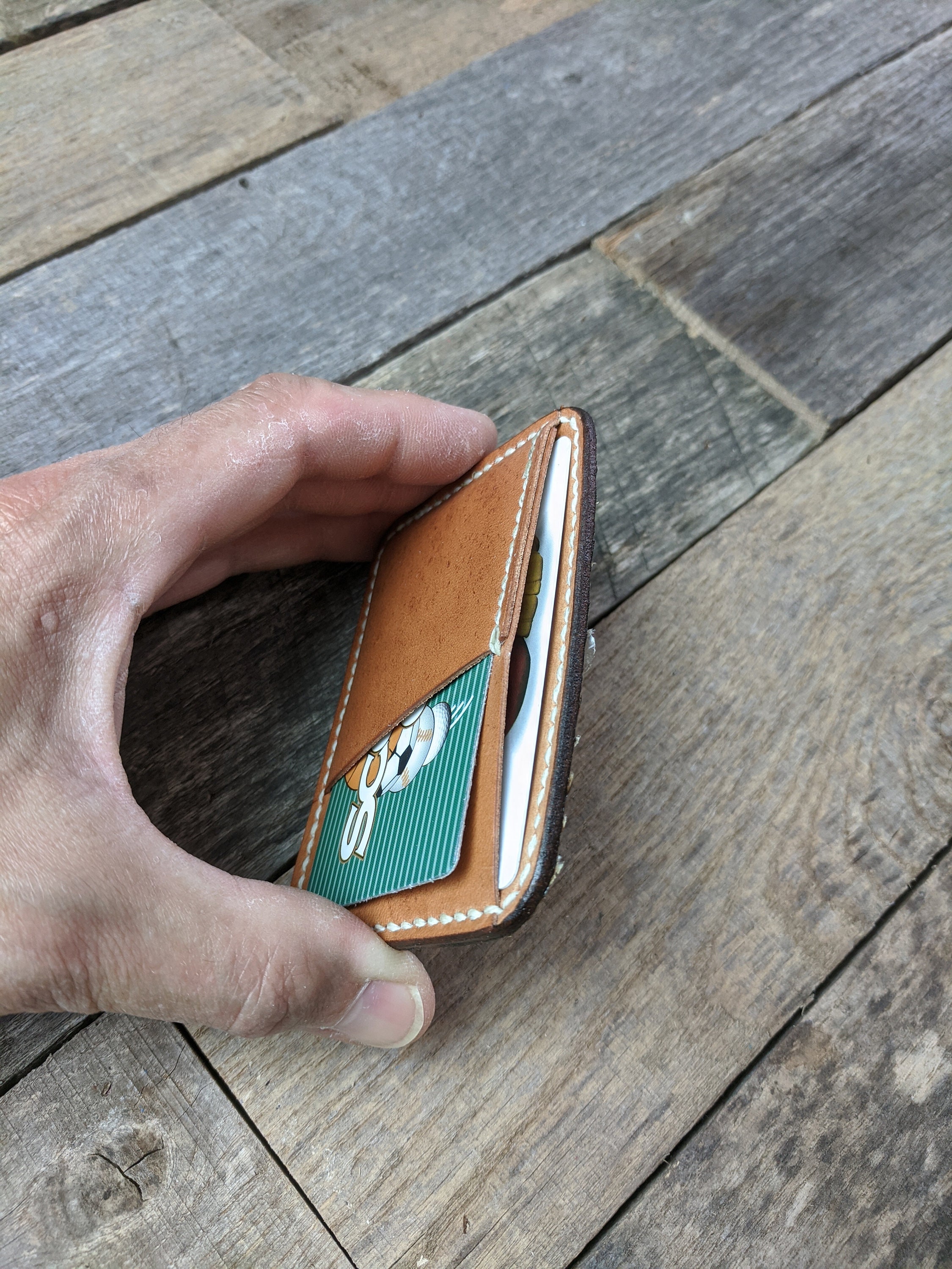 Leather Front Pocket Wallet with Rattlesnake Skin, Slim Wallet, Mens ...