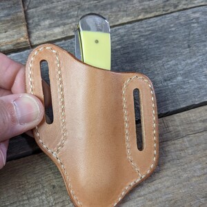 Tooled Leather Knife Sheath With Western Flower Design for Trapper ...