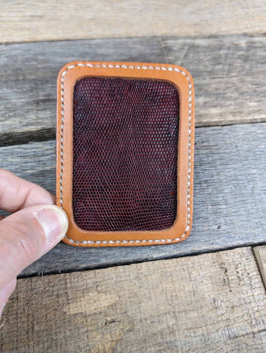 Lizard Skin Leather Front Pocket Wallet: Slim Bifold Design - Etsy