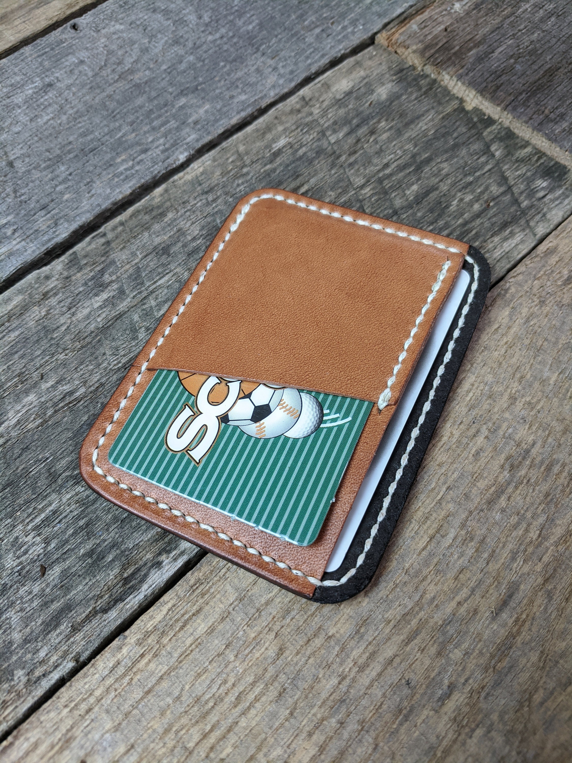 Hand Tooled Leather Front Pocket Wallet with Celtic Wolf Design, Slim ...