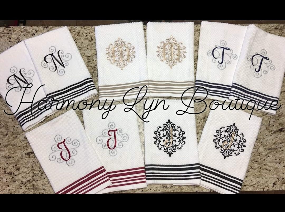 Monogram/wedding Kitchen Towel Sets - Etsy