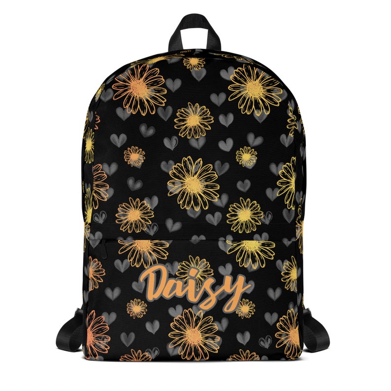 Custom Floral Backpack, Cherry Blossom, Dahlia, Daisy, Hibiscus, Leaves ...