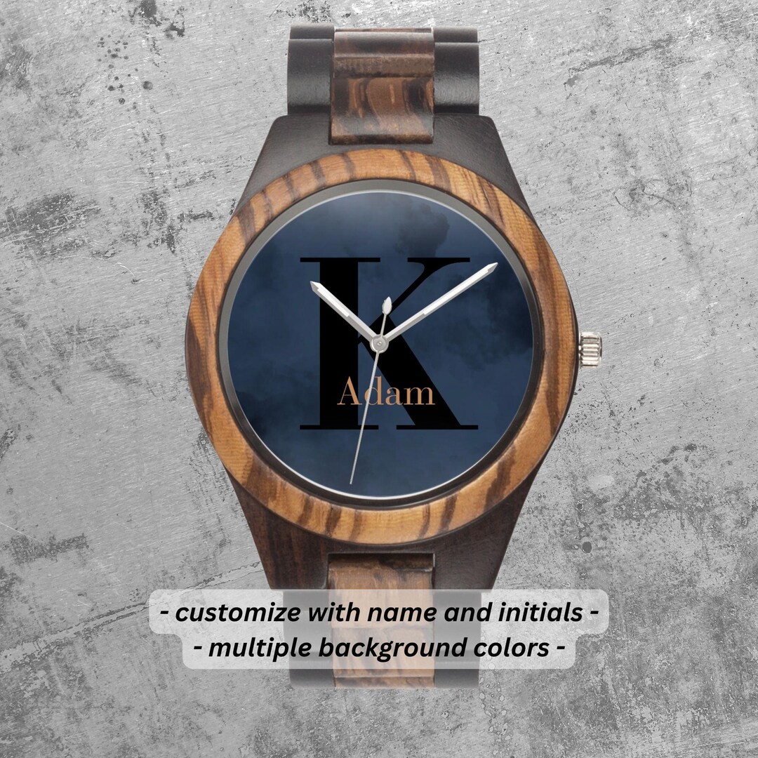 Custom Wood Watch Personalized Watch for Men Wood Watches for Dads ...