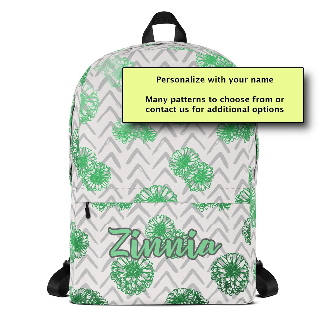 Custom Floral Backpack, Cherry Blossom, Dahlia, Daisy, Hibiscus, Leaves ...