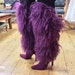 Christian Louboutin Purple Goat Fur Suede Thigh High Faun Boots, Size ...