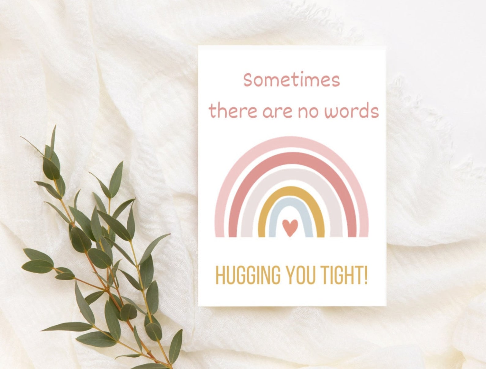 Printable Sympathy Card Cancer Card Digital Download No Words Card Boho ...
