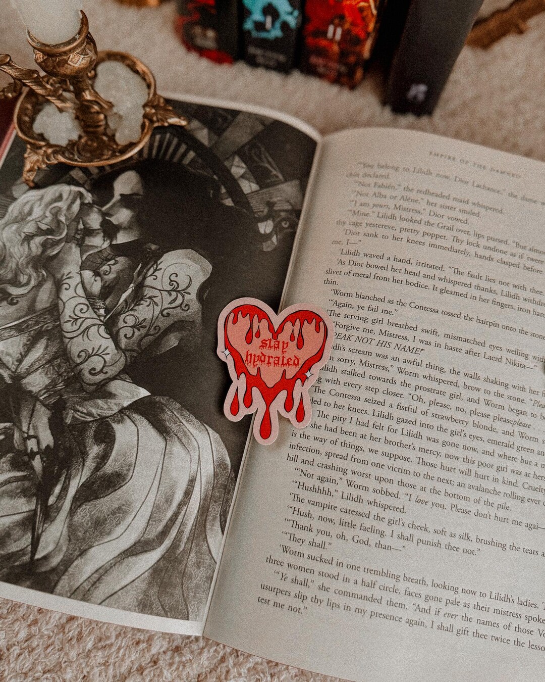Stay Hydrated Bloody Heart Vampire Sticker | Vampires | Vampire Lover ...
