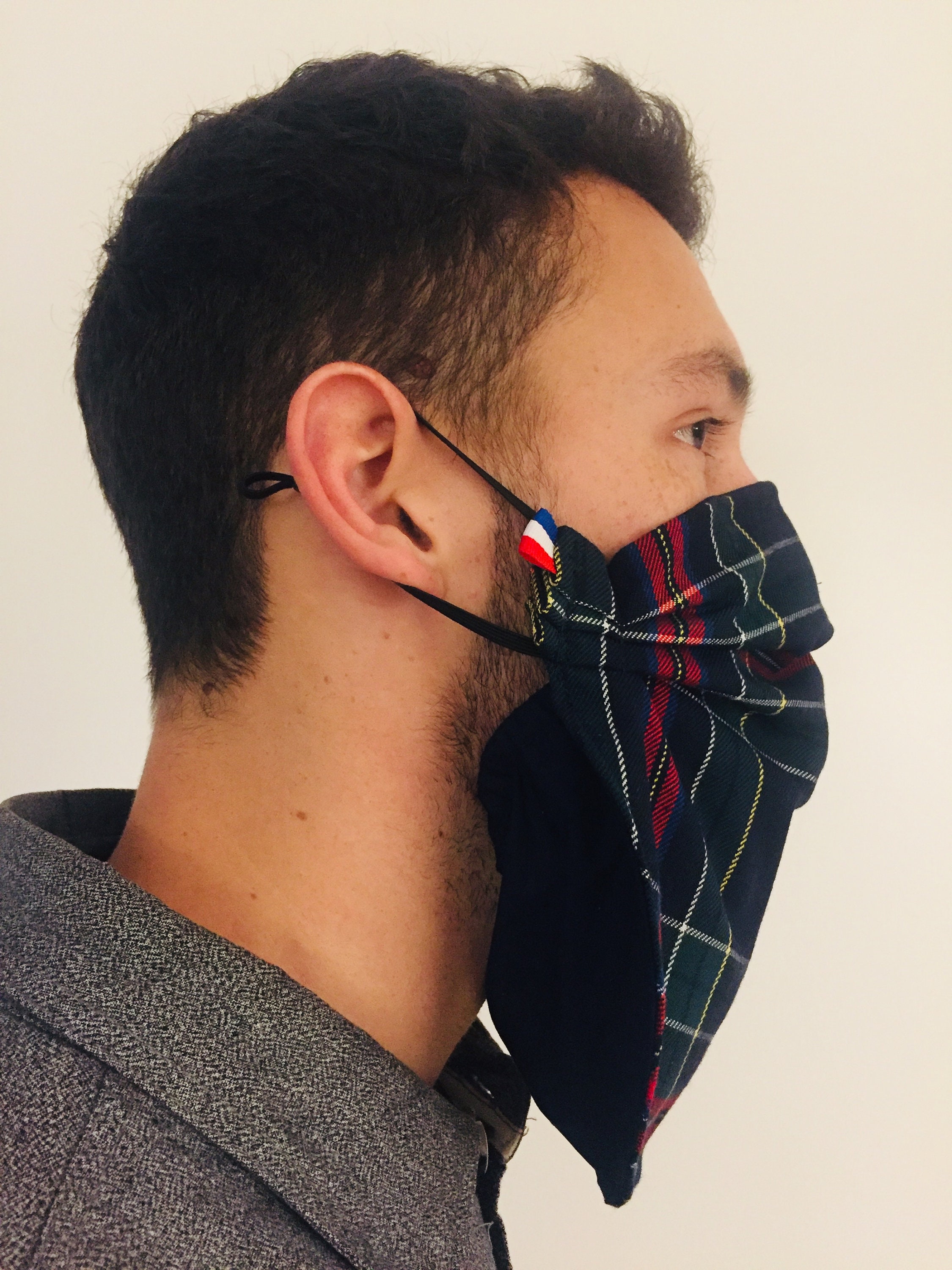 Reusable Face Mask With Room for BEARD Tartan Beard Mask Homme - Etsy UK