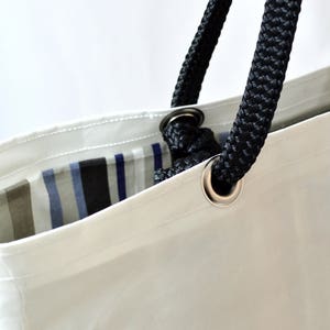 Monogram Tote Bag Upcycled Sail Personalized Shoulder Gift Recycled ...