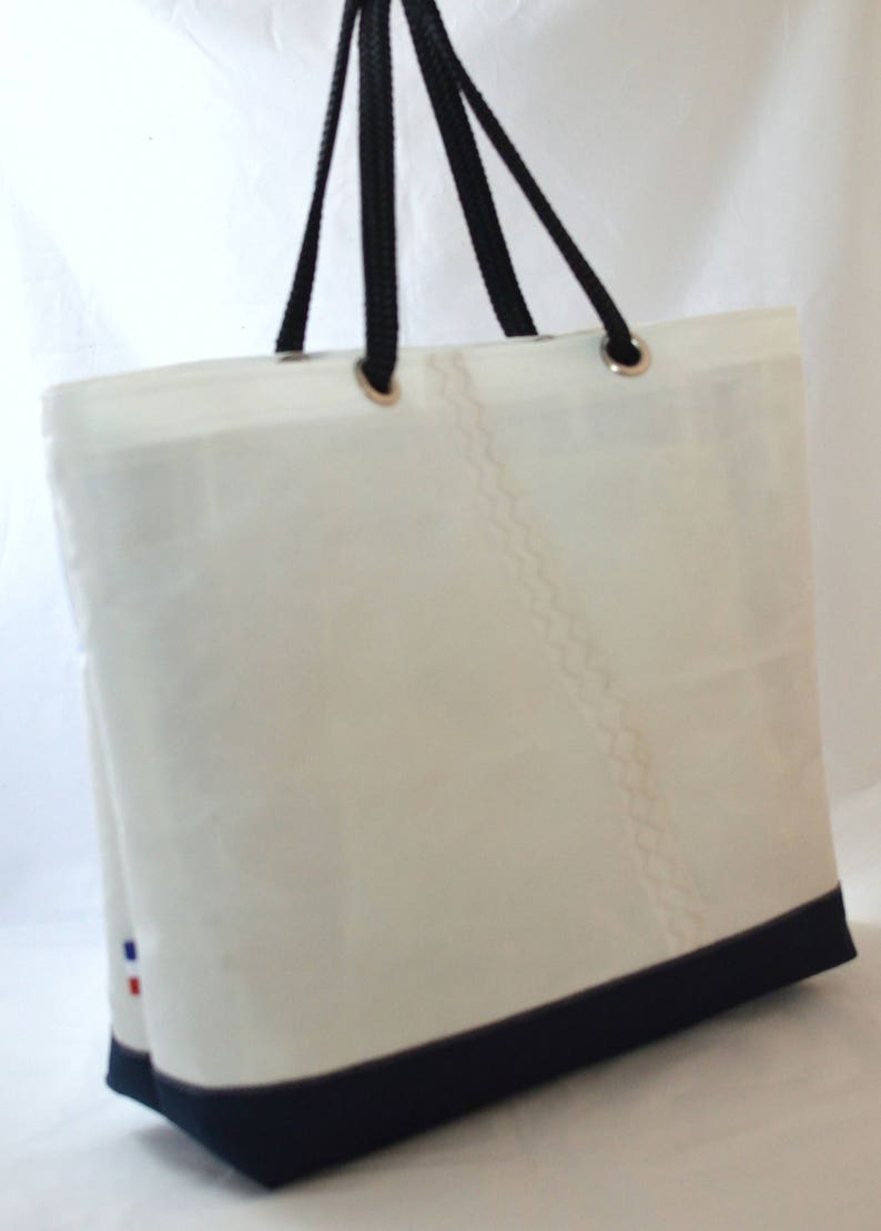 Monogram Tote Bag Upcycled Sail Personalized Shoulder Gift Recycled ...