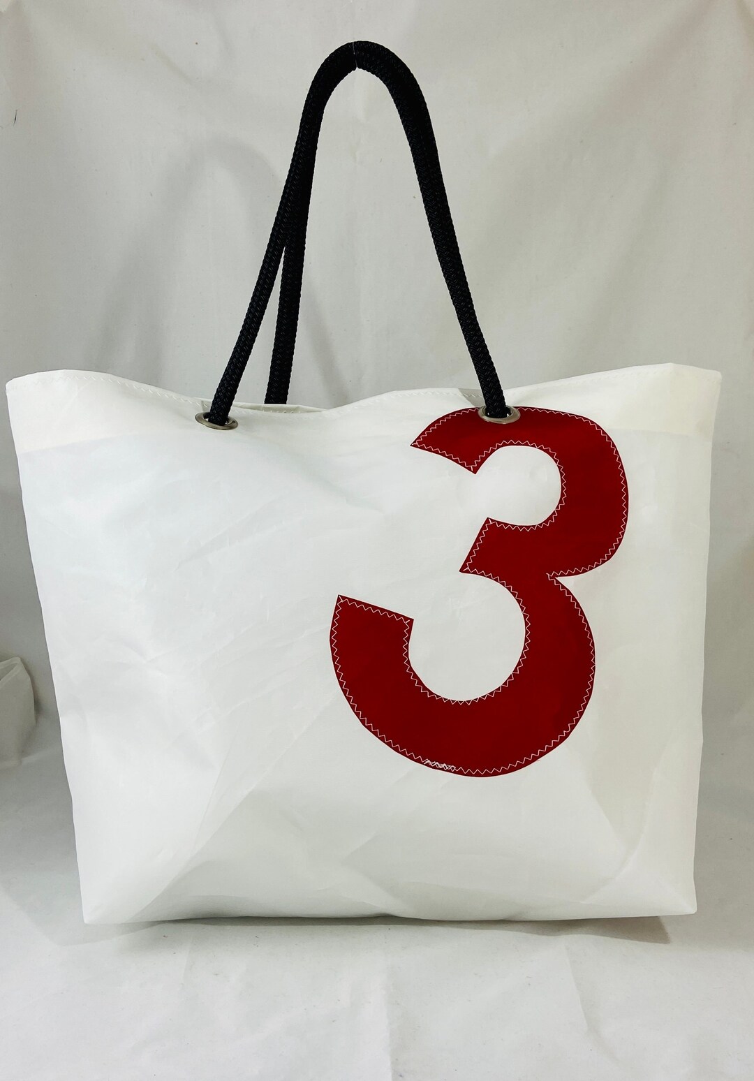 Upcycled Bag Recycled Main Sail Tote Bag Custom Order Monogram ...