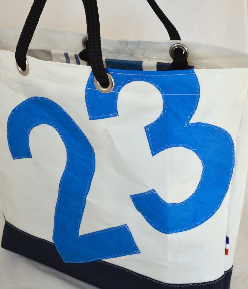 Upcycled Bag Recycled Sailcloth Personalized Number Bag | Etsy