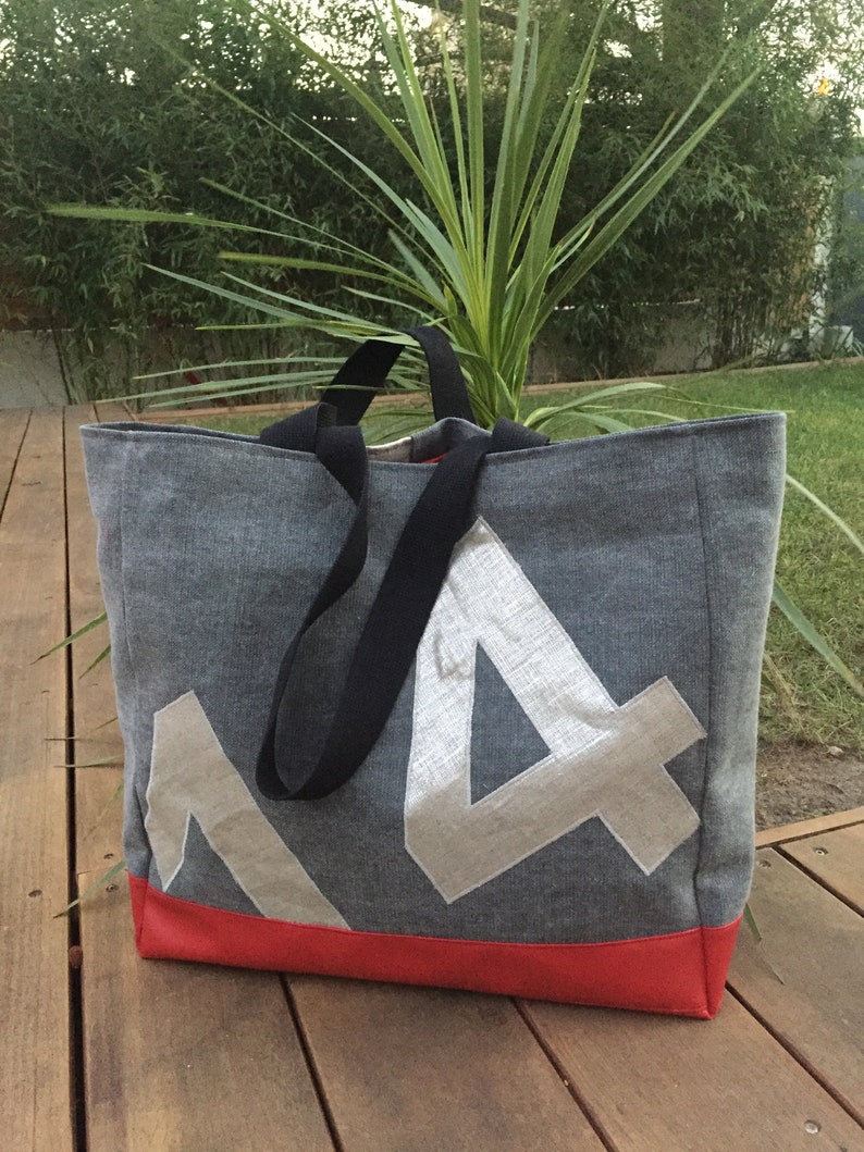 Custom Number Tote Bag Personalised Beach Bag Linen Cotton - Etsy