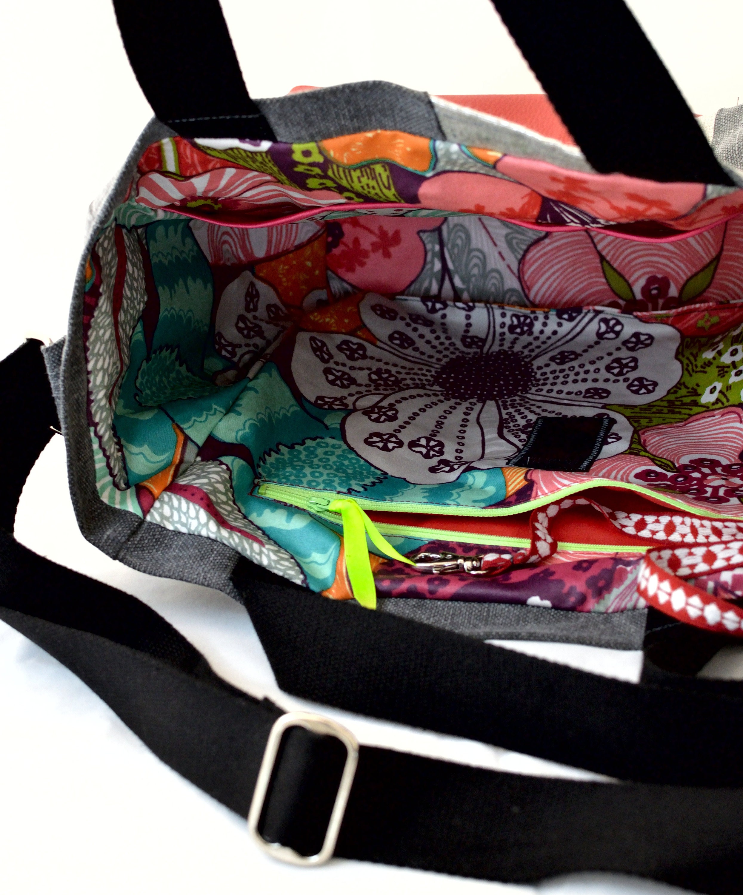 Cross Body Large Purse Everyday Tote Gray Linen Cotton Blend | Etsy