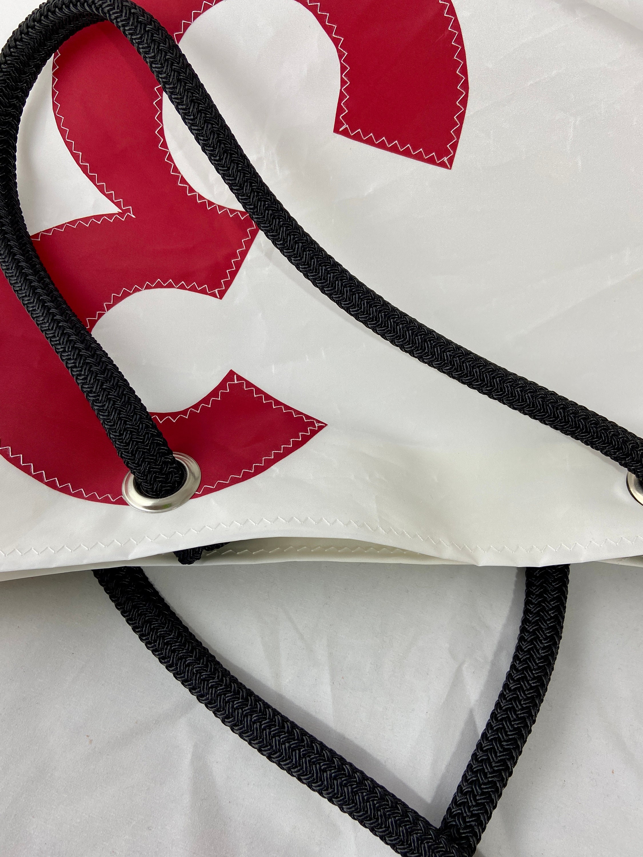 Upcycled Sailcloth Tote Bag: Personalized Monogram Travel Bag - Etsy