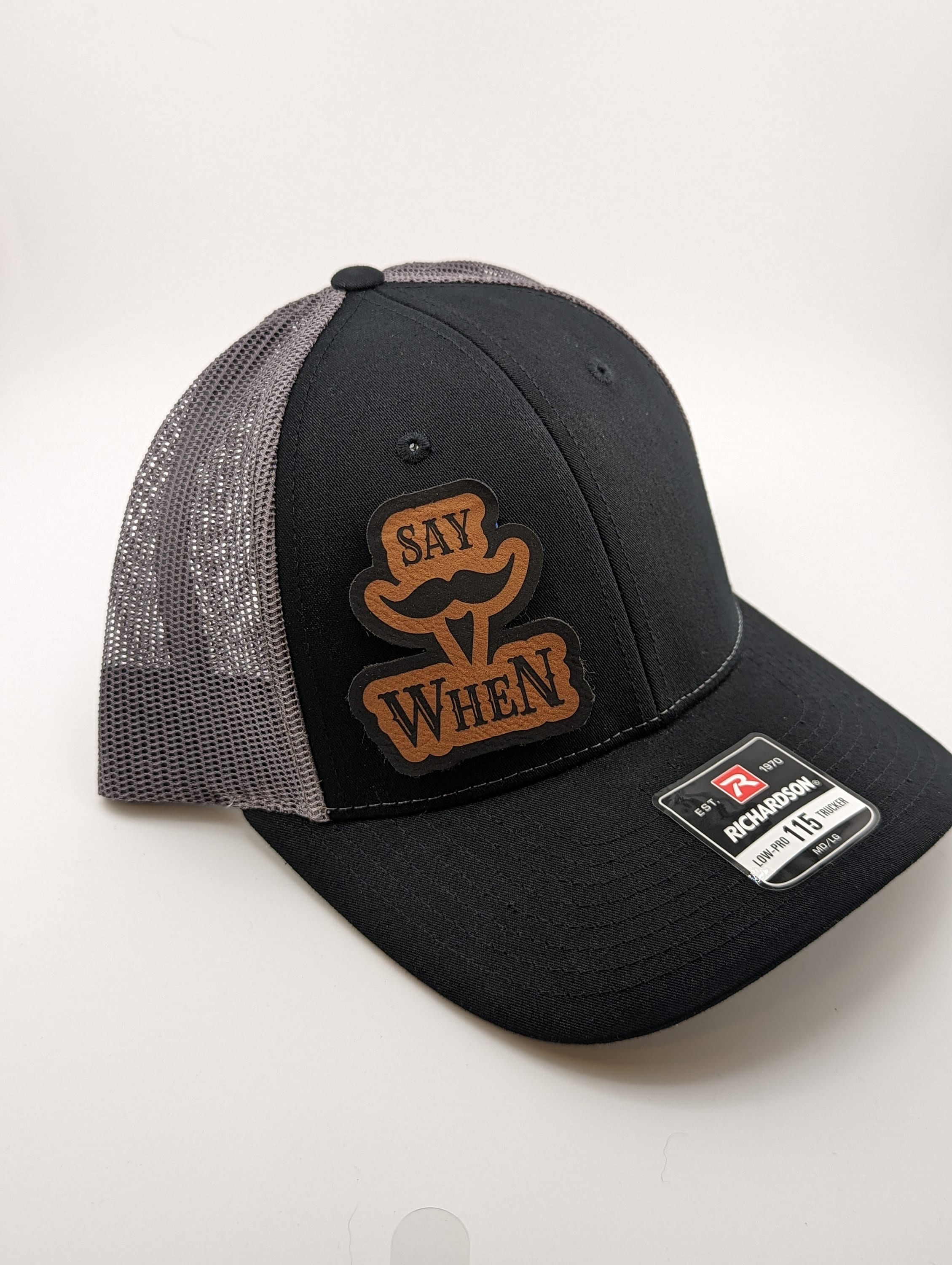 Tombstone Doc Holliday Say When Leather Patch Trucker Cap. Genuine ...