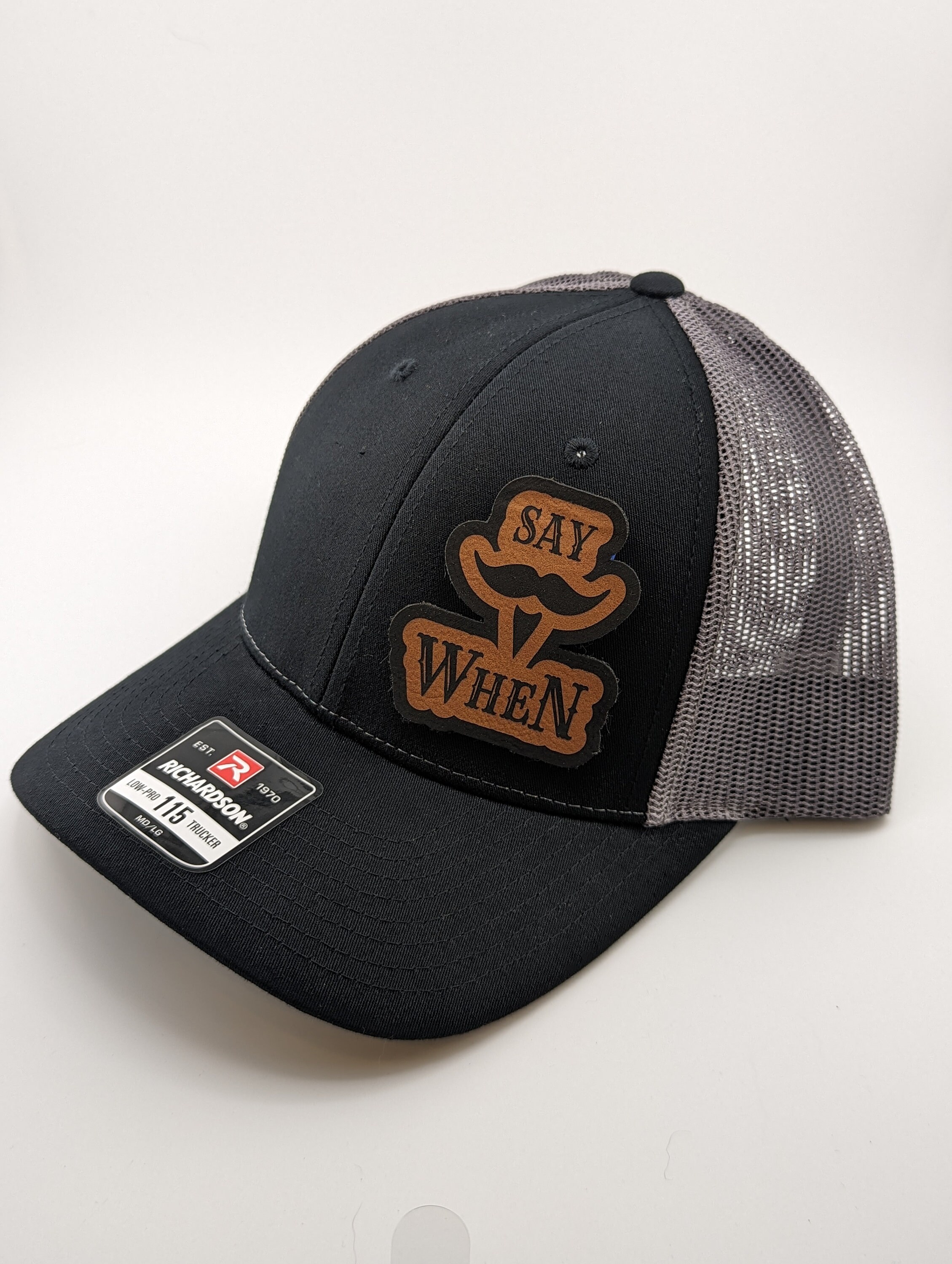 Tombstone Doc Holliday Say When Leather Patch Trucker Cap. Genuine ...