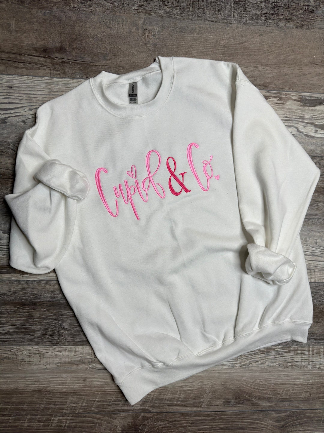 Cupid & Co. Embroidered Crewneck Sweatshirt - Etsy