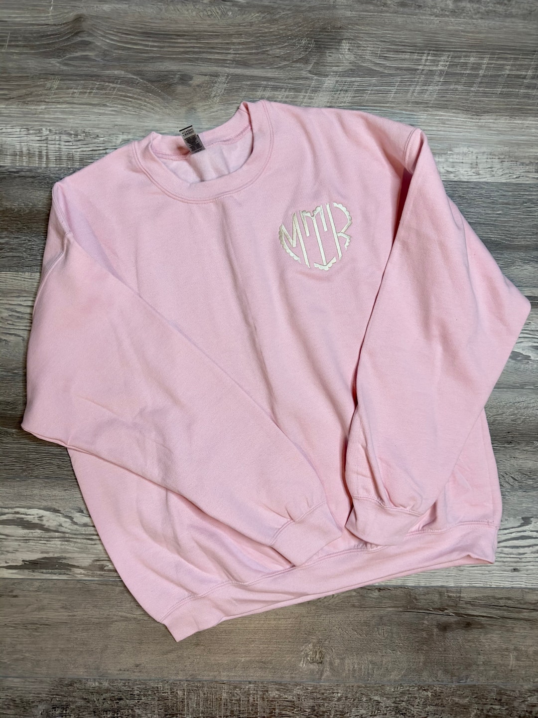 Scalloped Heart Monogram | Monogrammed Sweatshirt | Embroidered ...
